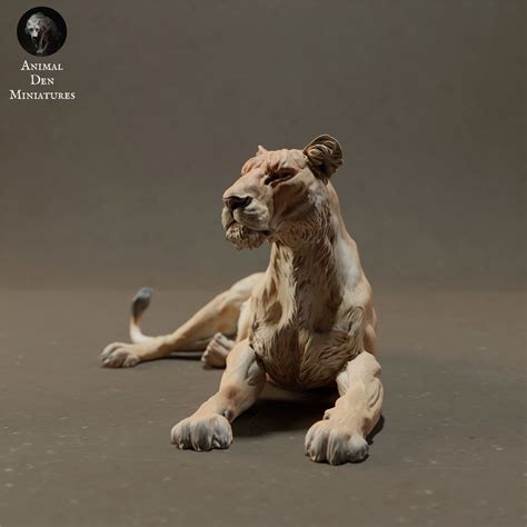 Lioness Lying 3d Model 3d Printable Cgtrader
