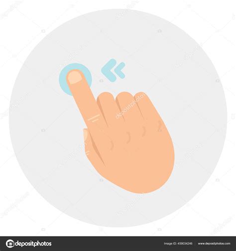Swipe Gestures Finger Icon Flat Style Stock Vector By Iconfinder