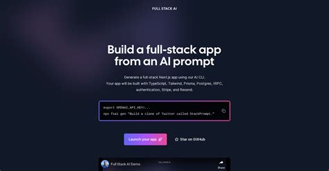 full stack ai ai tool for apps