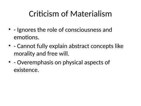 Meaning Of Materialismpresentationpptx