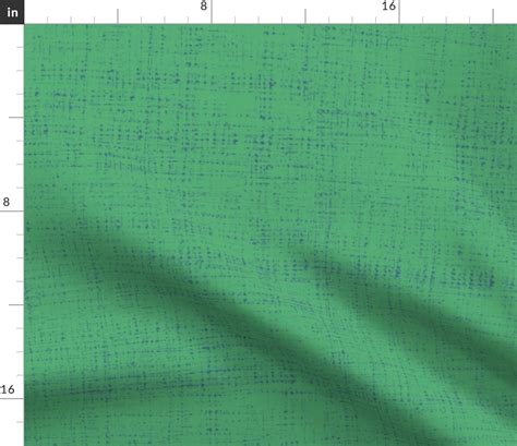 Primary Green With Blue Weave Texture Fabric Spoonflower