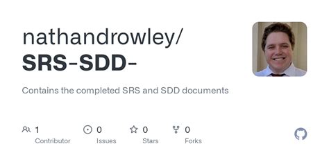 Github Nathandrowley Srs Sdd Contains The Completed Srs And Sdd Documents
