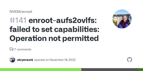 enroot aufs2ovlfs failed to set capabilities operation not permitted