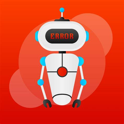 error chatbot glyph icon silhouette symbol talkbot with error in