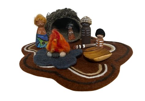 Aboriginal Humpy Camping And Fire Set — Educationall Australia