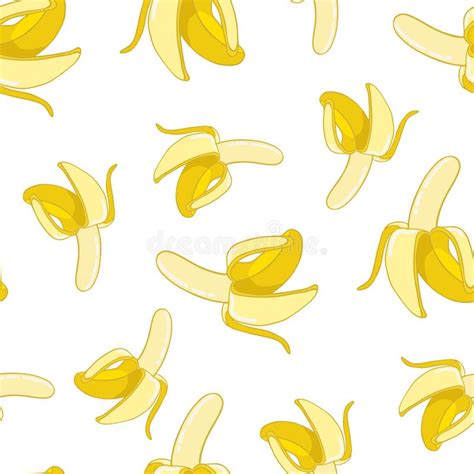 Banana Background Vector Seamless Pattern Stock Vector Illustration