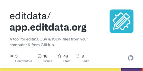 GitHub Editdata App Editdata Org A Tool For Editing CSV JSON Files From Your Computer