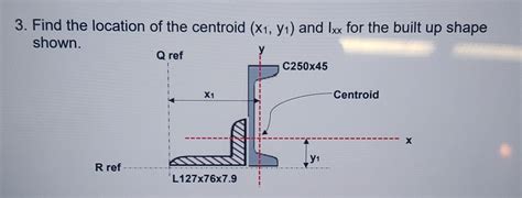 Solved 3 Find The Location Of The Centroid X1 Y1 And Ixx Chegg Com