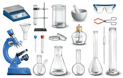 Lab Flasks Realistic Set 28573049 Vector Art At Vecteezy
