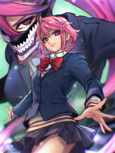 Shiratori Aira And Acrobatic Silky Dandadan Drawn By Tonicaballero