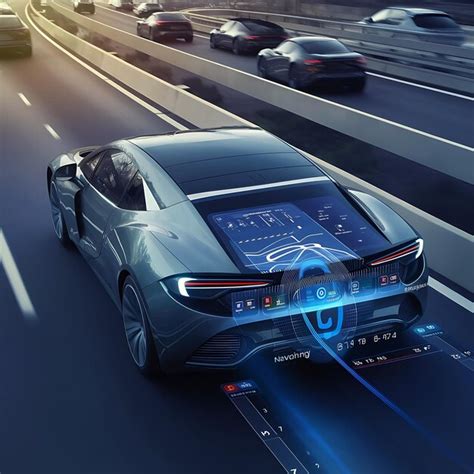 Autonomous Car Driving And Navigation Premium Ai Generated Image