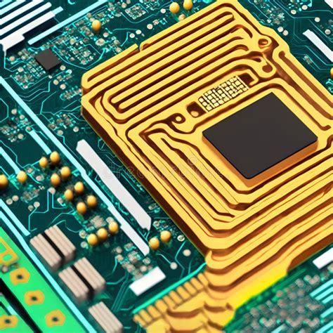 Image Of A Detailed Close Up Of A Circuit Board With Intricate