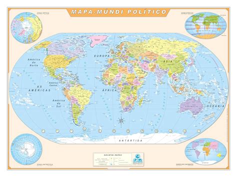 Mapa Mundi Político Ref 111 Formato 1 20 X 0 90m Geo Mapas