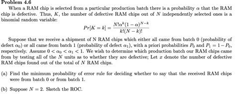 Problem When A RAM Chip Is Selected From A Chegg Com