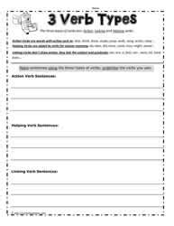 3 Types Of Verbs Worksheet PDF Worksheets Library