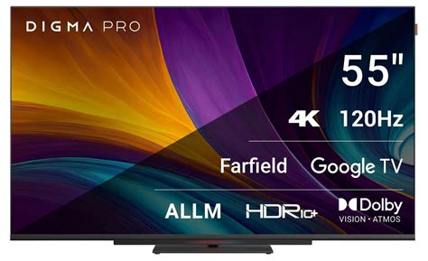 Телевизор 55" Digma Pro UHD 55C Dolby Vision/Atmos Google TV 120Hz ...