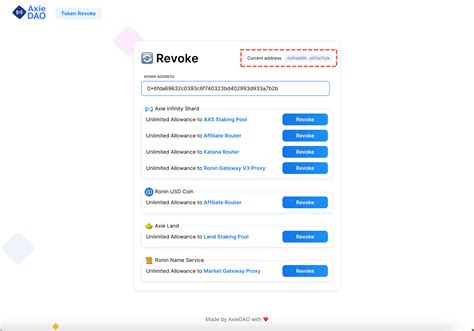 Ronin Token Revoke Ronin Docs