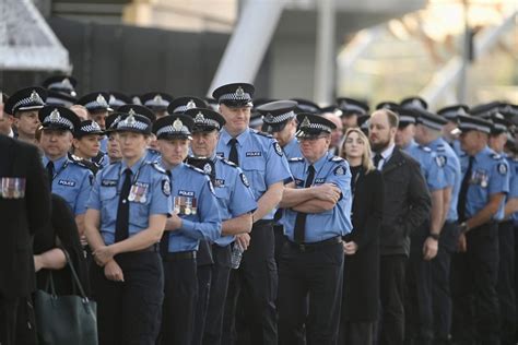 Anthony Woods Thousands Gather To Farewell Fallen Officer At Optus