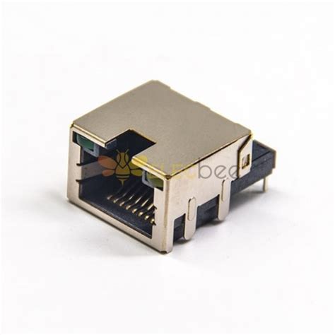 Elecbee RJ45 Ethernet Connector Port Leds 8p8c Single Port With Shielded With LED
