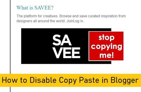 How To Disable Copy Paste In Blogger Blog With Pictures Blogger R