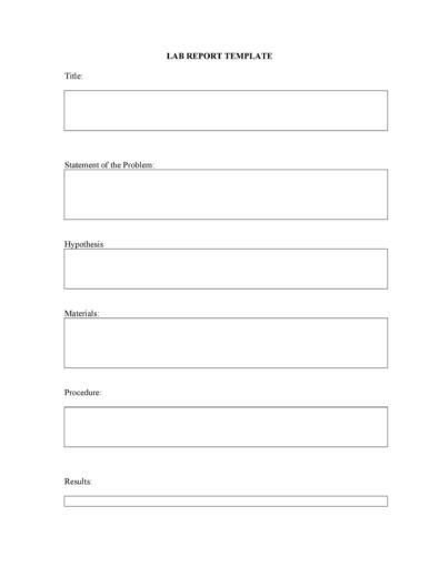 Lab Report Templates Format Examples ᐅ TemplateLab