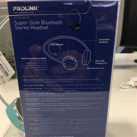 Prolink Bluetooth Headphones Blue Audio Headphones And Headsets On Carousell
