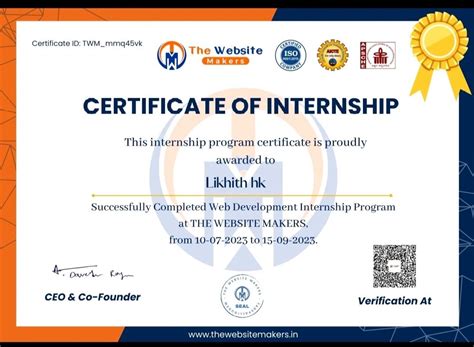 Likhith Hk On Linkedin Webdevelopment Thewebsightmakers Internship