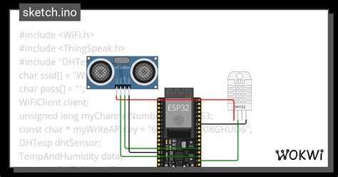 Dht Ultrasonic To Cloud Wokwi Esp32 Stm32 Arduino Simulator