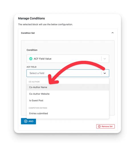 control block visibility with advanced custom fields acf