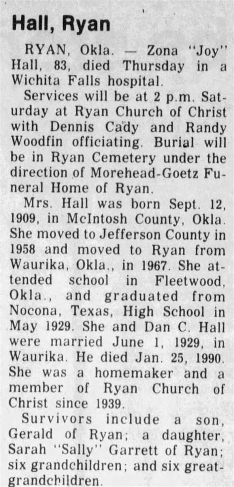 Zona Mae Joy Williams Hall Find A Grave Memorial