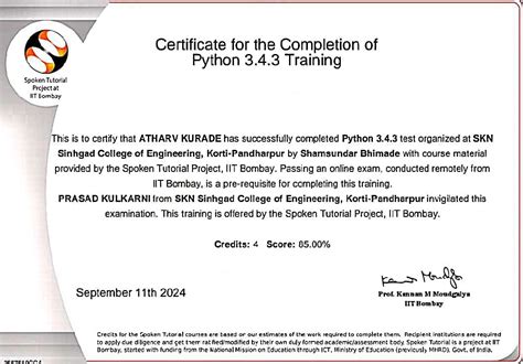 Python Spokentutorial Iitbombay Sknscoe Atharv Kurade