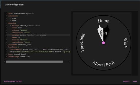 Today I Set Up A Dashboard On Home Assistant That Mimics The Weasley
