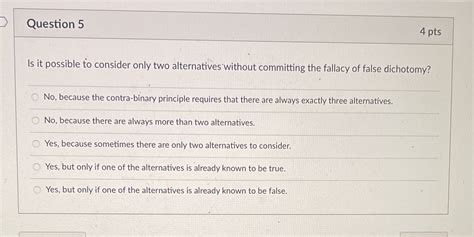 [solved] question 5 4 pts is it possible to consider only two