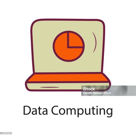 Data Computing Filled Outline Icon Design Illustration Data Symbol On
