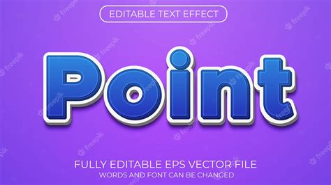Premium Vector Point Text Effect