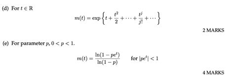 solved find the pmf of the following d for t ∈ r m t