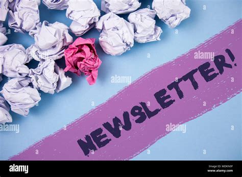 Word Writing Text Newsletter Motivational Call Business Concept For