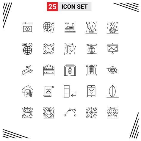 Set Of 25 Modern Ui Icons Symbols Signs For Gps Idea Train Electric Concept Editable Vector