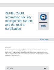 ISO IEC A Practical Framework For Information Security Course Hero