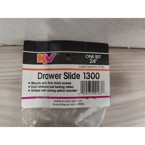 Knape And Vogt Kv 1300 Drawer Slide 24 Inch Side Mount 75 Lbs New Sealed