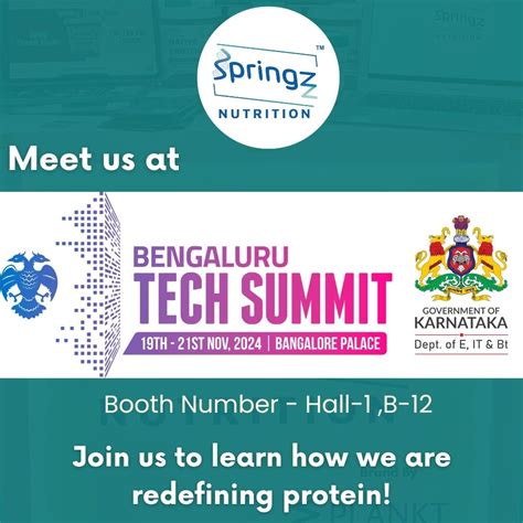 Join Us At The Bengaluru Tech Summit As We Discuss Reshaping The Dietary Protein Landscape