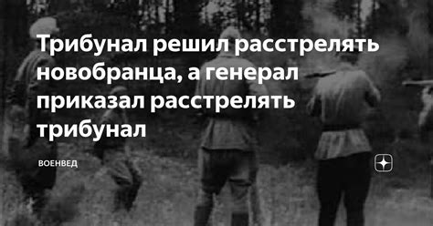 Трибунал решил расстрелять новобранца а генерал приказал расстрелять трибунал ВОЕНВЕД Дзен