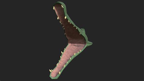 Low Poly Crocodile Bite D Model By Morgan Acosta MorganAcosta Sketchfab
