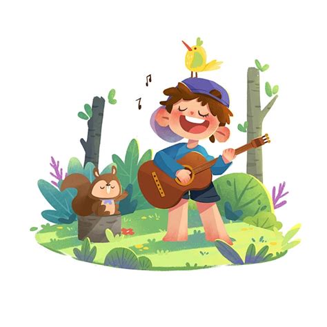 儿童插画 小场景系列 插画 Uicn用户体验设计平台 花瓣网