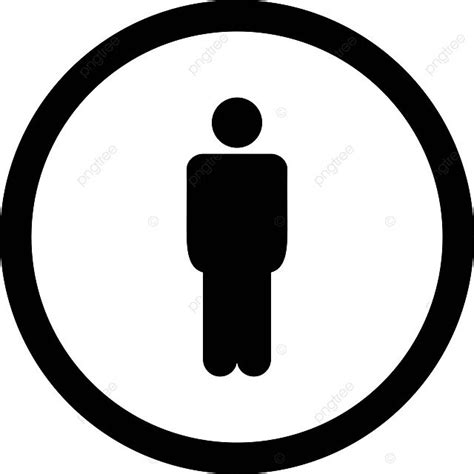 man flat black color rounded vector icon manager character black vector