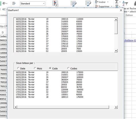 Sous Totaux Dans Listbox