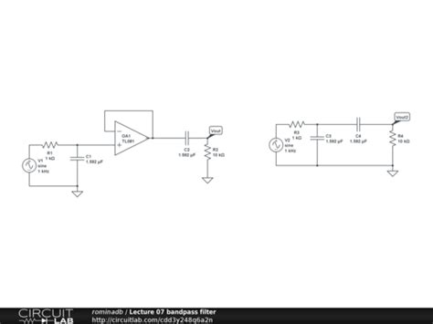 Lecture 07 Bandpass Filter Circuitlab