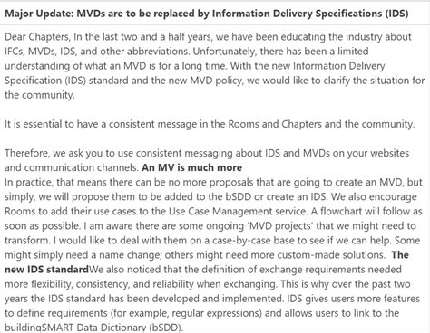 Major Update Mvds Are To Be Replaced By Information Delivery