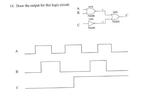 solved draw the output for this logic circuit