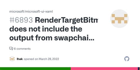 RenderTargetBitmap Does Not Include The Output From Swapchains In WinUI Issue